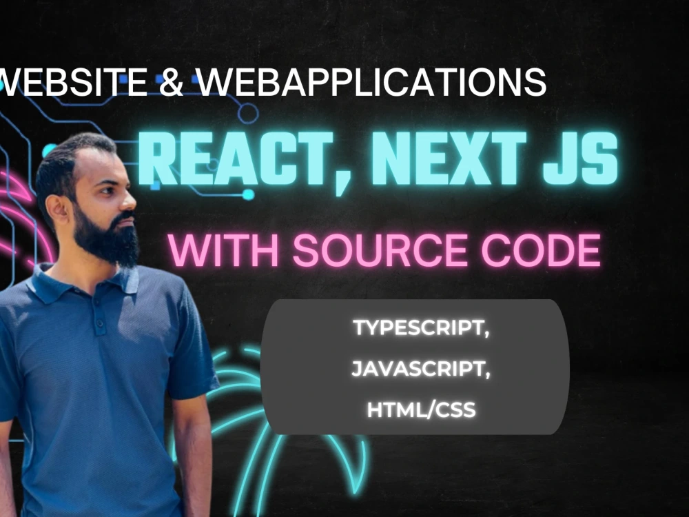 A responsive website or web application in HTML, javascript, react or next | Upwork