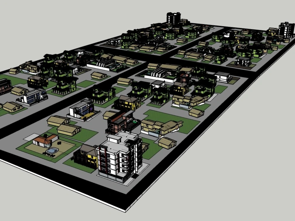 A master plan, site plan or city 3d model in Sketchup | Upwork