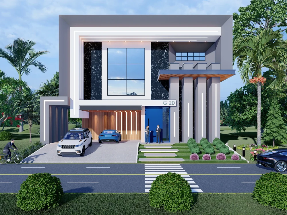 High-Quality architectural exterior 3d renderings of house facade ...