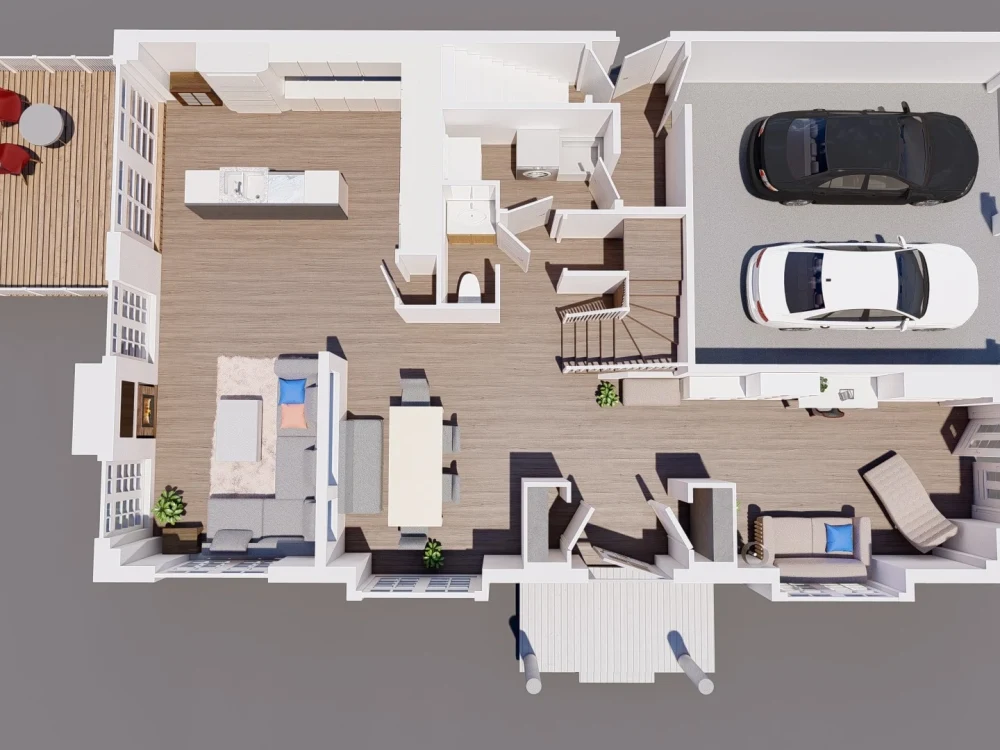 3d floor plan and furniture layout of your house | Upwork