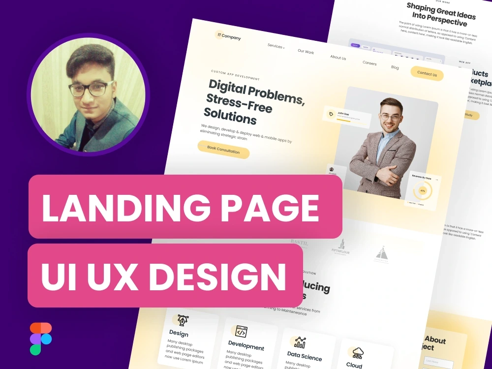 Landing Page UI/UX Design in Figma for Lead Generation | Upwork