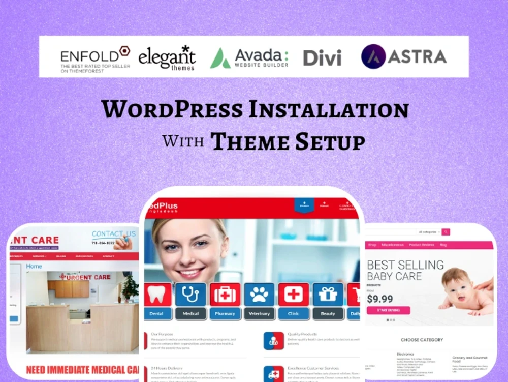 WordPress Installation with Theme Setup & Customization | Upwork
