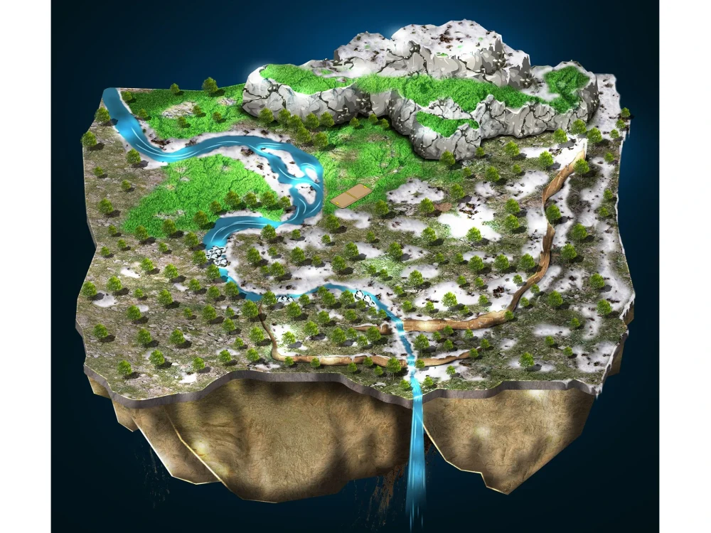 High resolution of 2D or 3D isometric map | Upwork