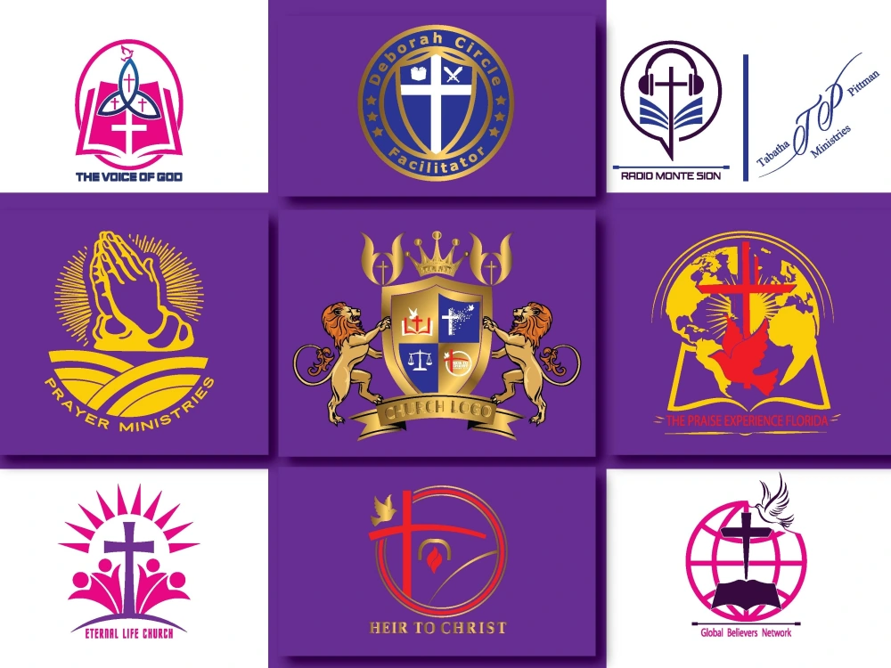 A flat or minimalist modern church Christian ministry logo | Upwork