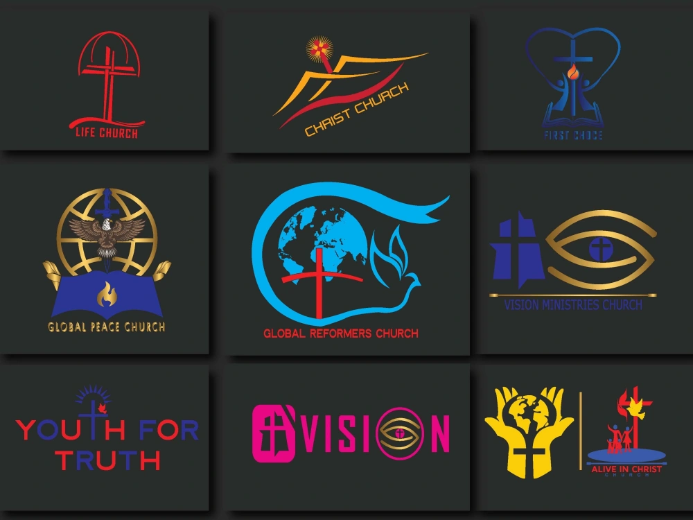 A flat or minimalist modern church Christian ministry logo | Upwork