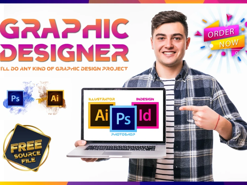 Any kind of graphic design work with free vector file | Upwork