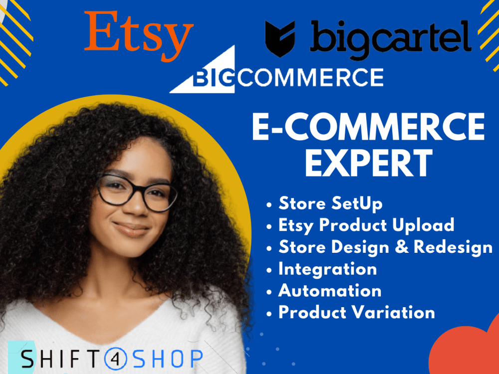 A BigCommerce, Shift4shop, Bigcartel and Etsy store design & redesign | Upwork