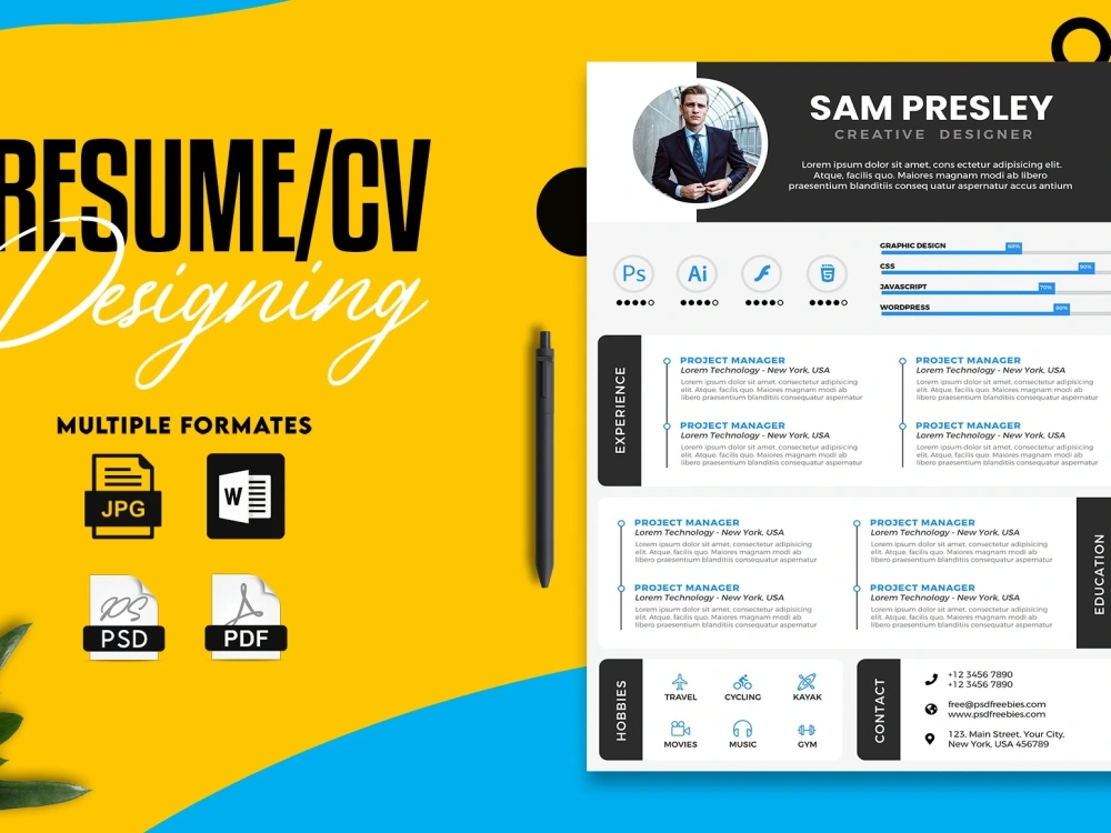 A professional resume design and cv design | Upwork