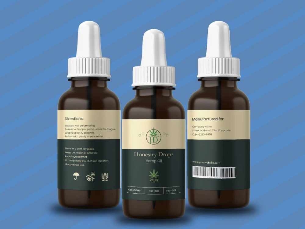 CBD label, hemp label, bottle label and packaging design | Upwork