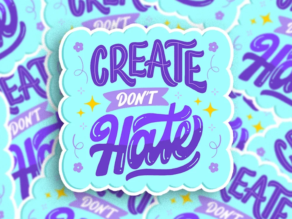 Custom aesthetic lettering design for merch t-shirts stickers | Upwork