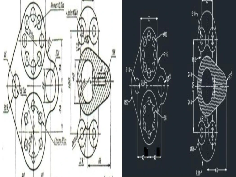 Hand-sketches or drawings drafted in CAD professionally, AutoCAD ...