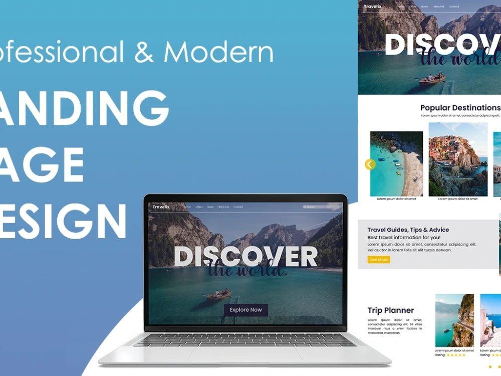 A professional and modern landing page design | Upwork