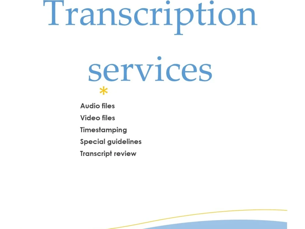 A professional and accurate transcription. | Upwork