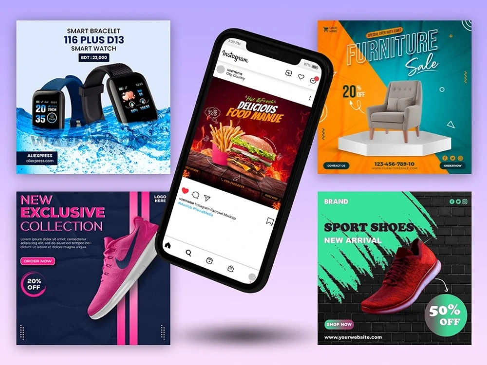 Attractive and modern social media posts, ads | Upwork