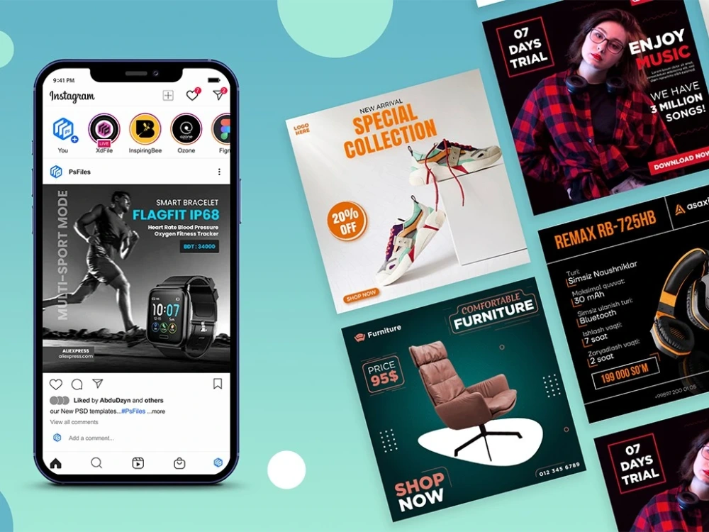 Attractive and modern social media posts, ads | Upwork