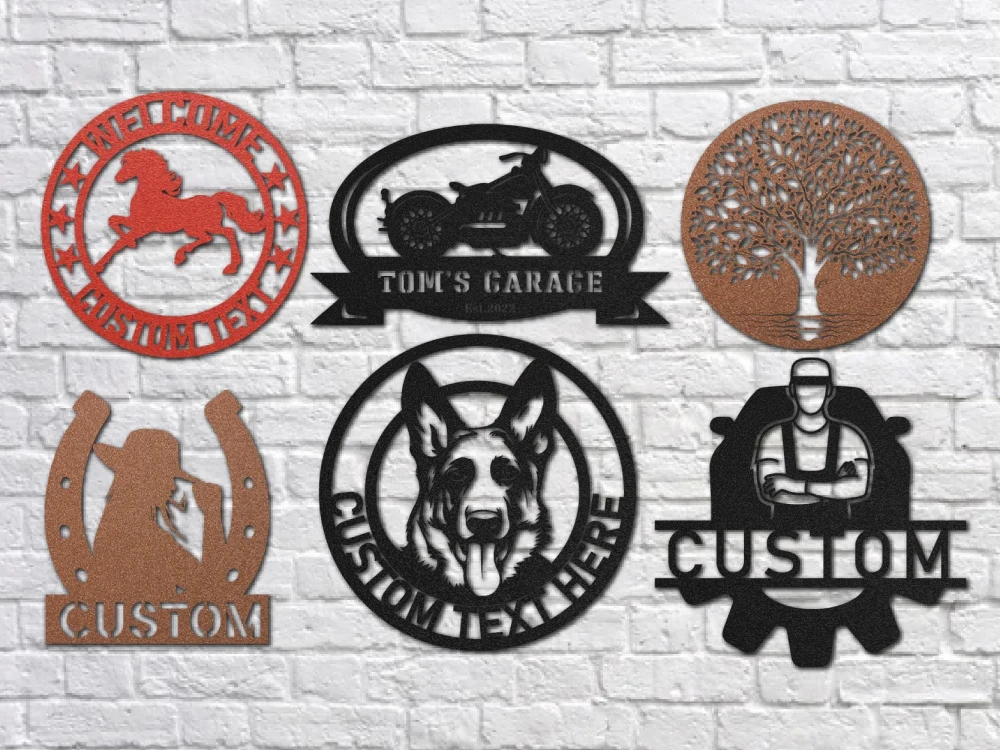 Custom metal art sign, teelaunch, laser cutting, and engraving | Upwork