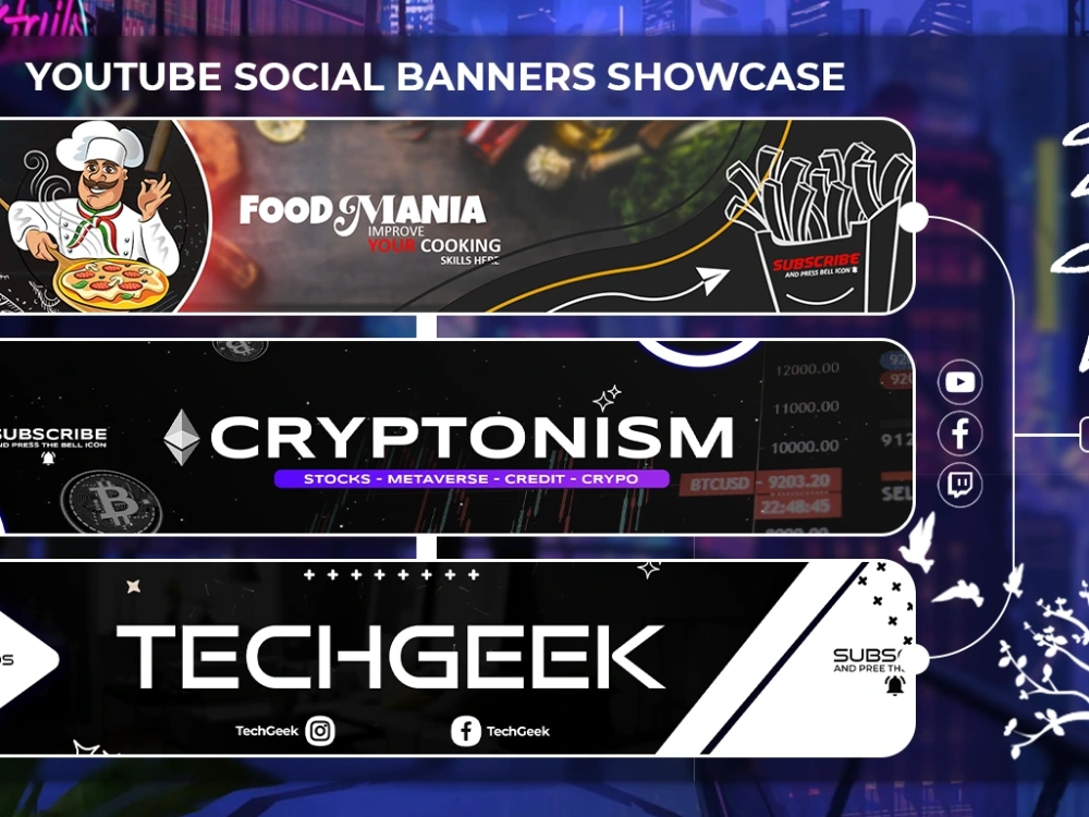 An eye catching youtube gaming banner, twitch header | Upwork