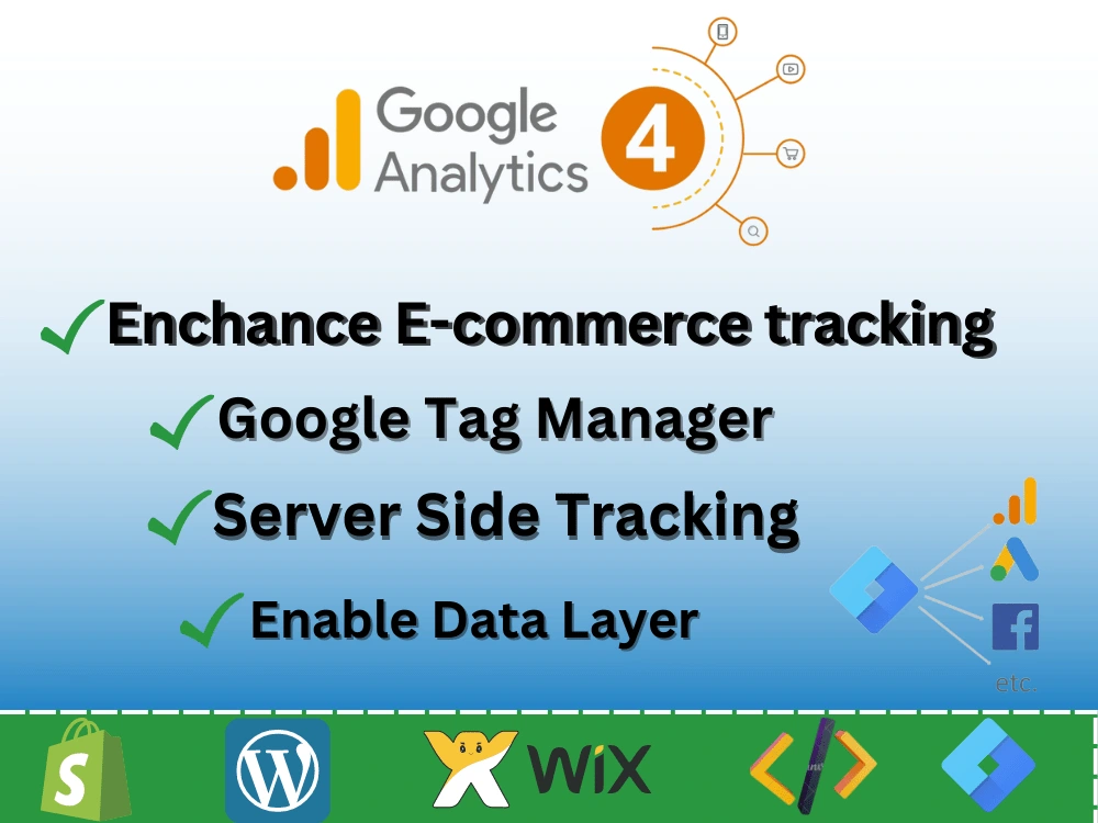 GA4 eCommerce tracking setup, Analytics4, & Ads conversion tracking via GTM | Upwork