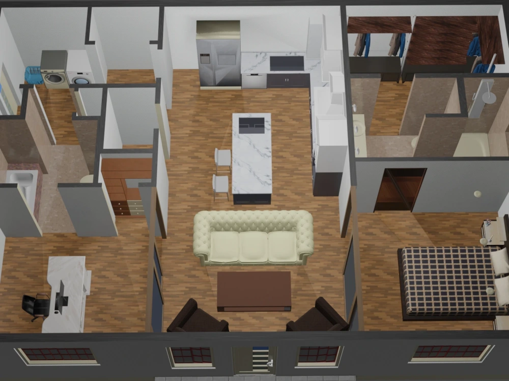 Perfect and editable SketchUp 3D floorplan | Upwork