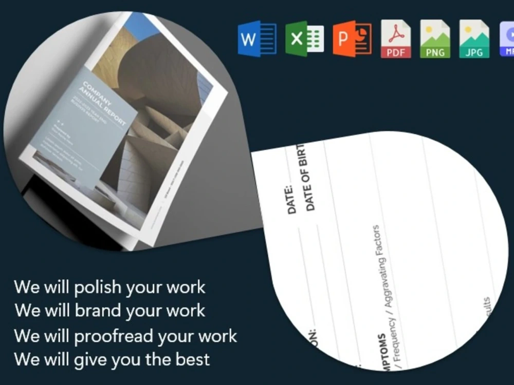 A well designed and formatted document, branding and proofreading too ...