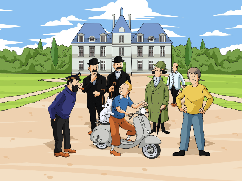 A cartoon portrait in tintin style | Upwork
