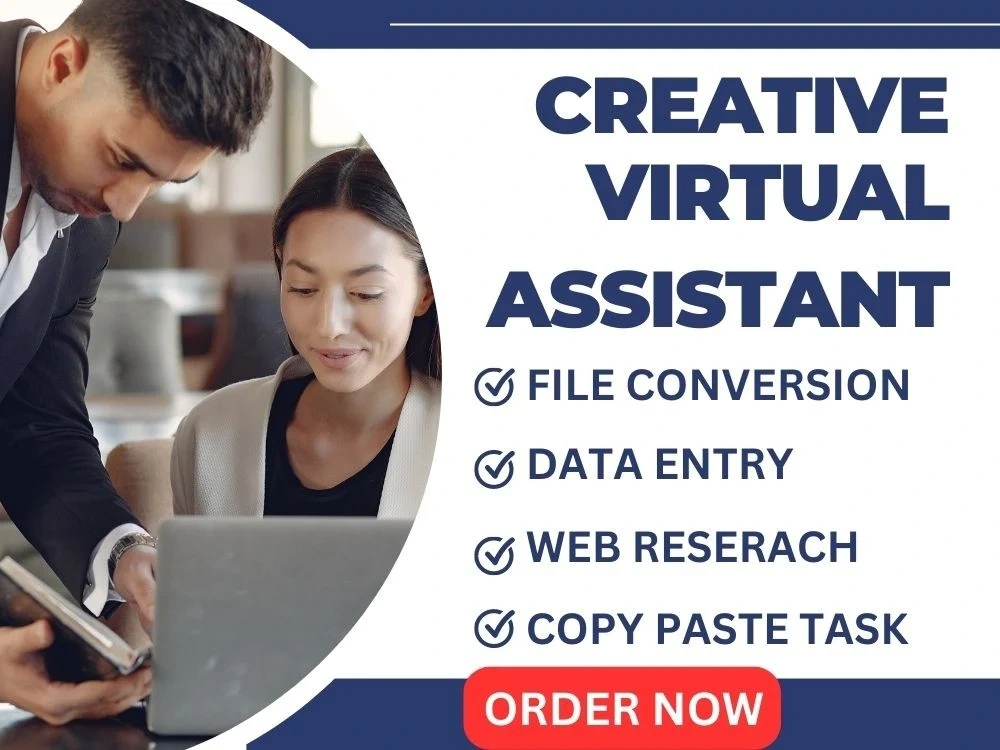 A professional virtual assistant data entry person social media manager ...