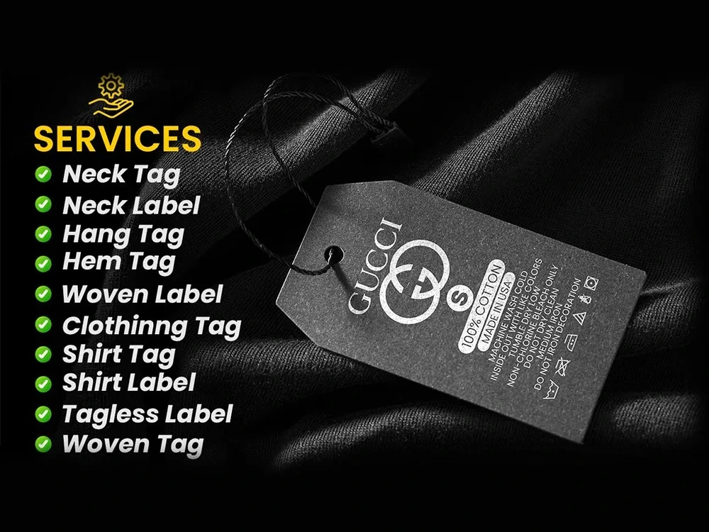 A clothing tag, hang tag, neck label and hem tag | Upwork