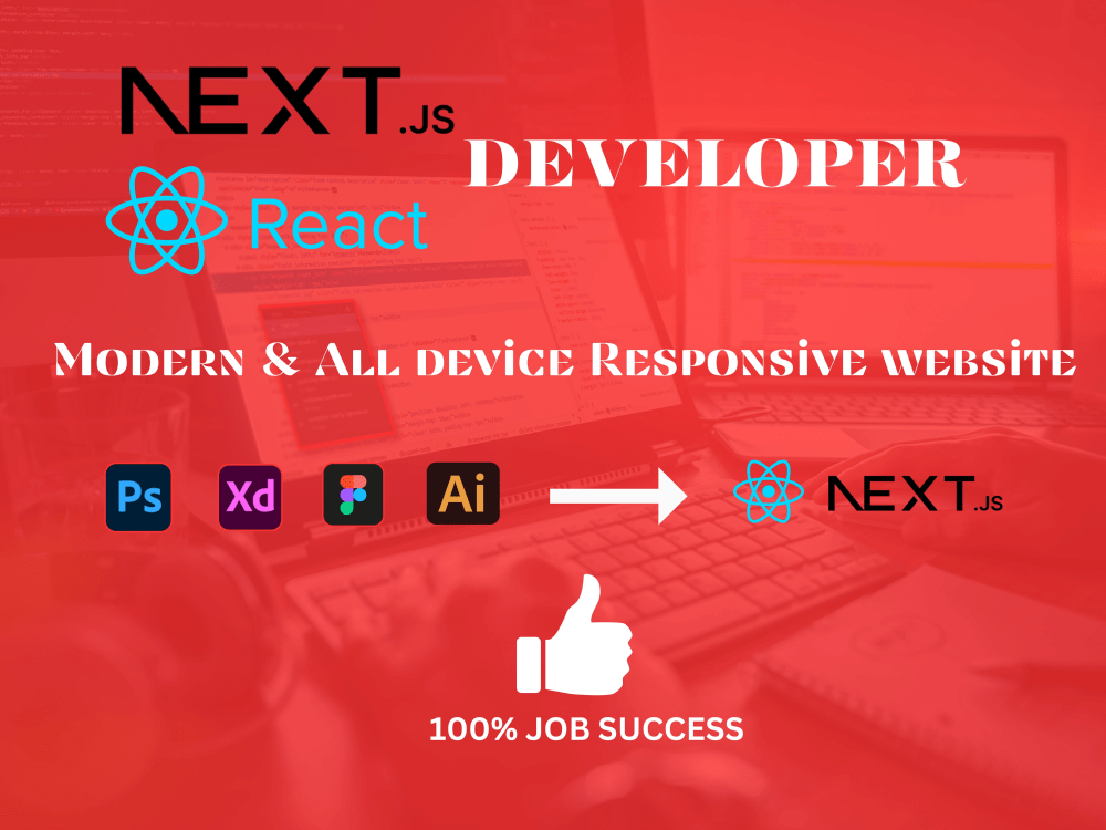 Psdfigmaxd To Html5 Css Bootstrap Responsive Website React Js And Next Js Upwork