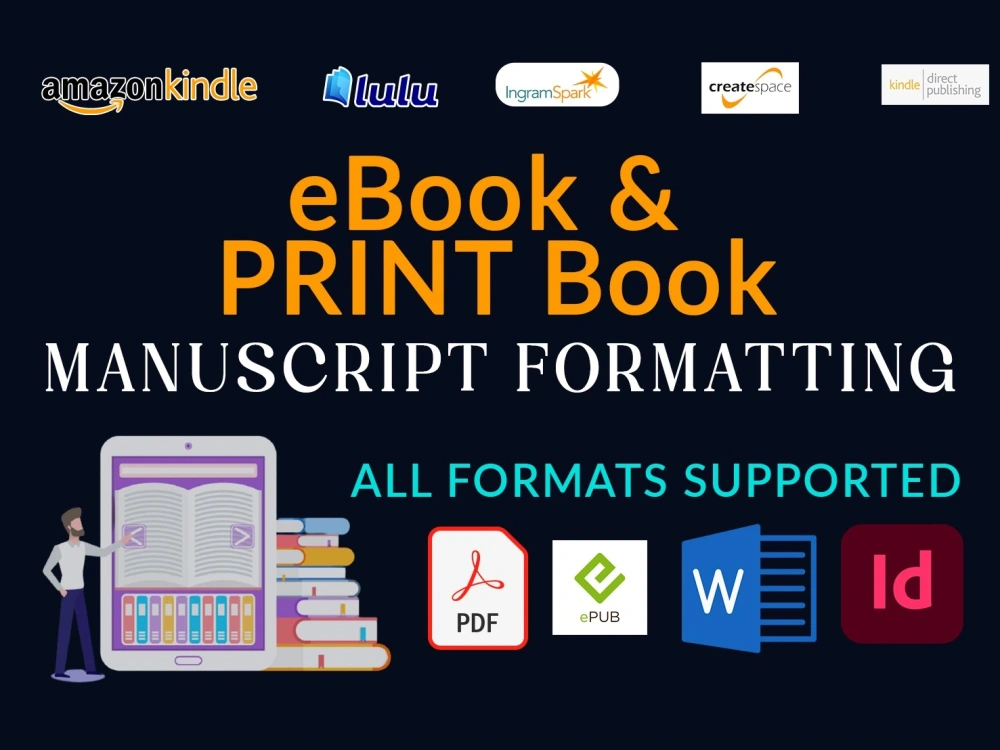 Book Manuscript Formatting for Amazon Kindle, KDP, Ingram Spark and ...