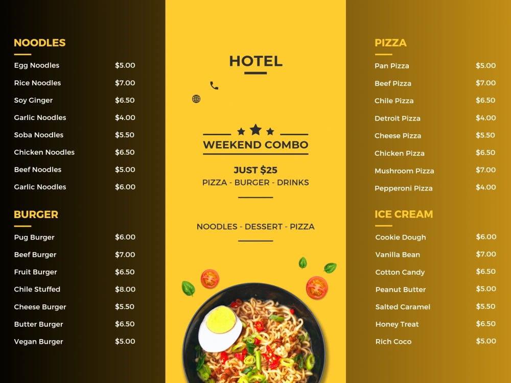 A professional graphic designer restaurant menu | Upwork