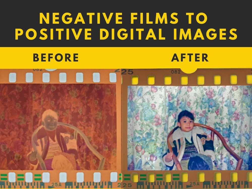 Converted FILM NEGATIVES to positive digital images | Upwork