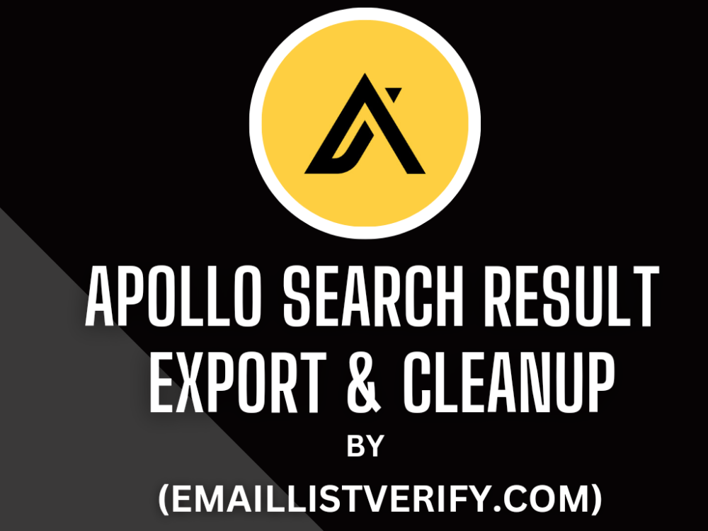 Apollo io unlimited export and verified email by using emaillistverify ...