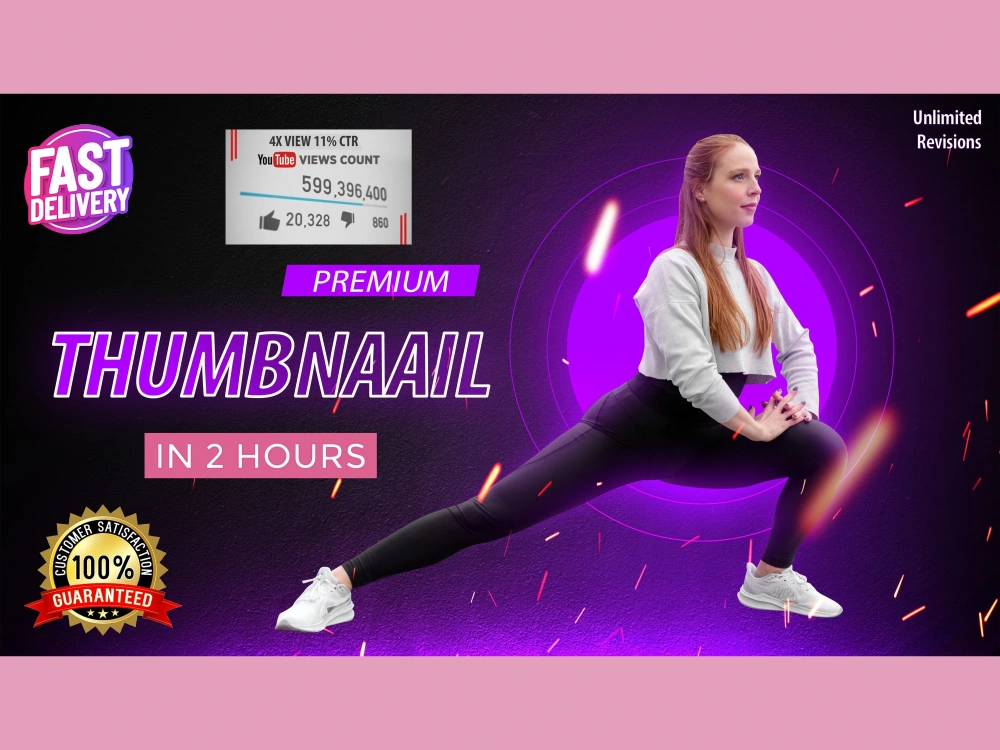 Create youtube thumbnail with amazing quality in 3 hours | Upwork