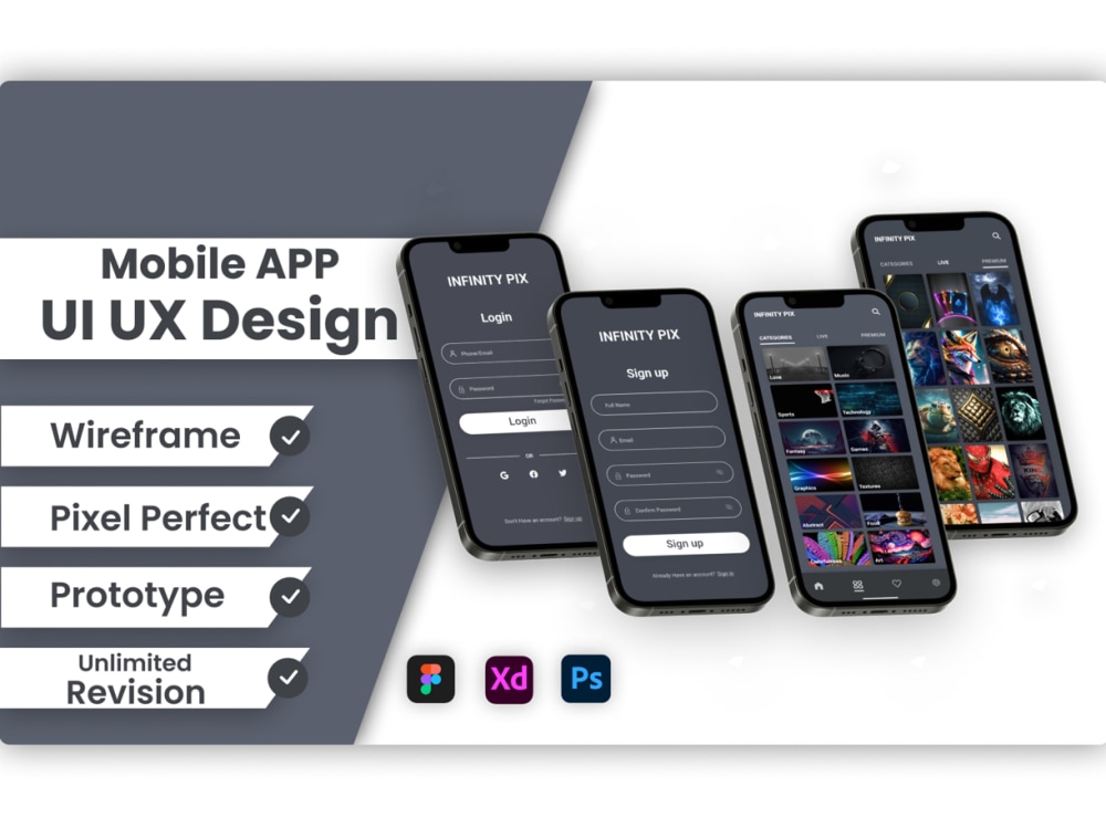 Unique app ui ux design or mobile ui ux design | Upwork