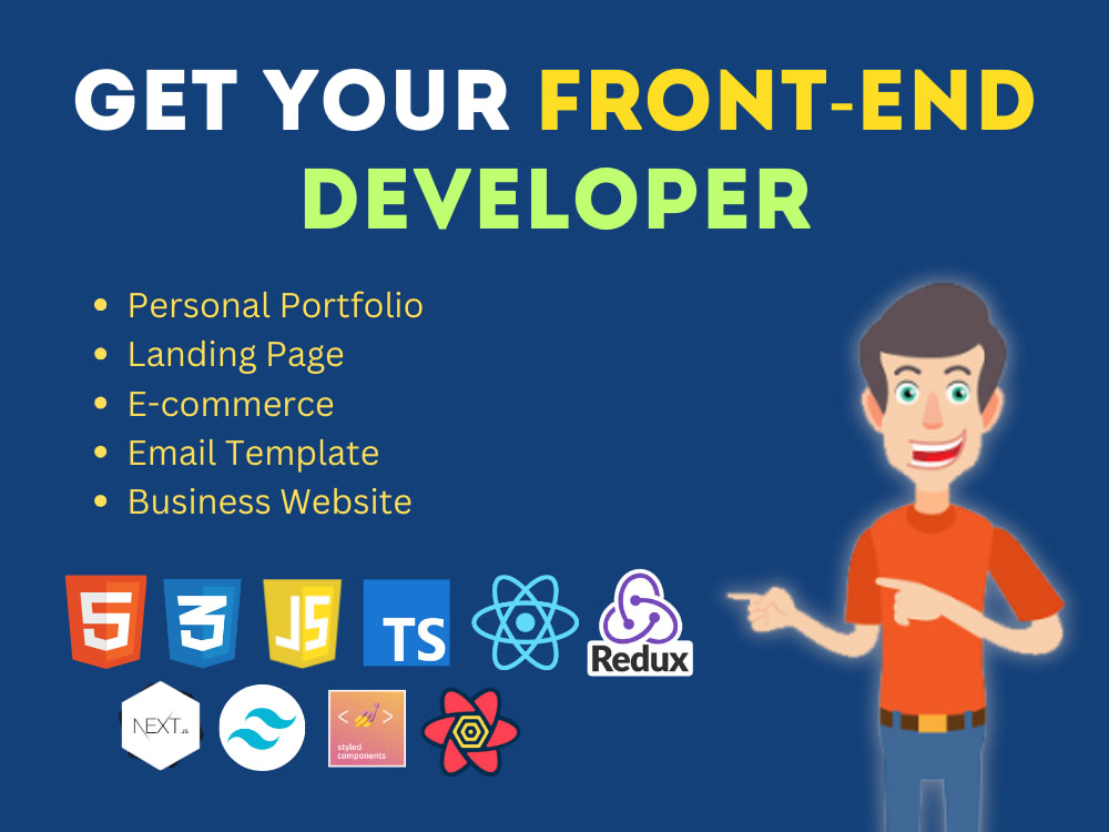 Your Front End Web Developer Html Css Js React Js Next Js