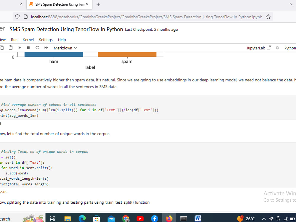 SMS Spam Detection Using TenorFlow In Python | Upwork