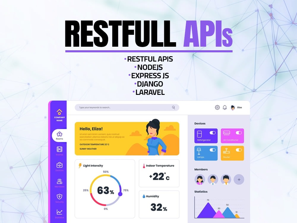 Restful APIs | NodeJS | Express JS | Django | Laravel | Upwork Restful APIs | NodeJS | Express JS | Django | Laravel | Upwork