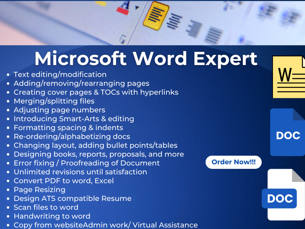 Microsoft word document or Google Docs formatted as per your requirement | Upwork
