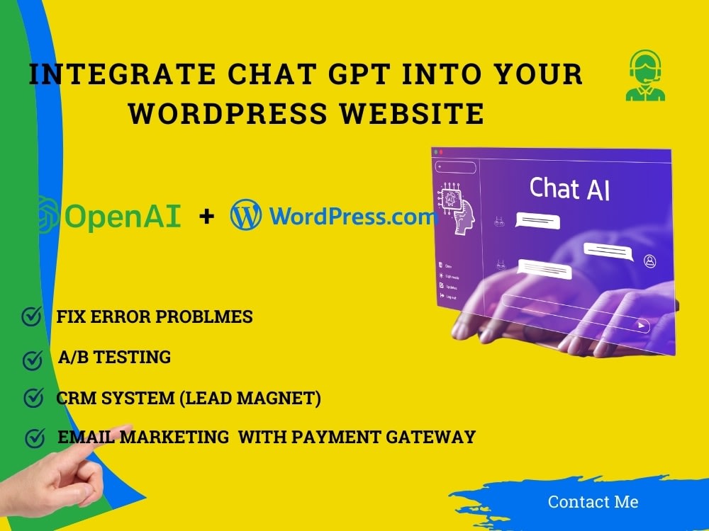 Your website an ai chatbot using ChatGPT API | Upwork