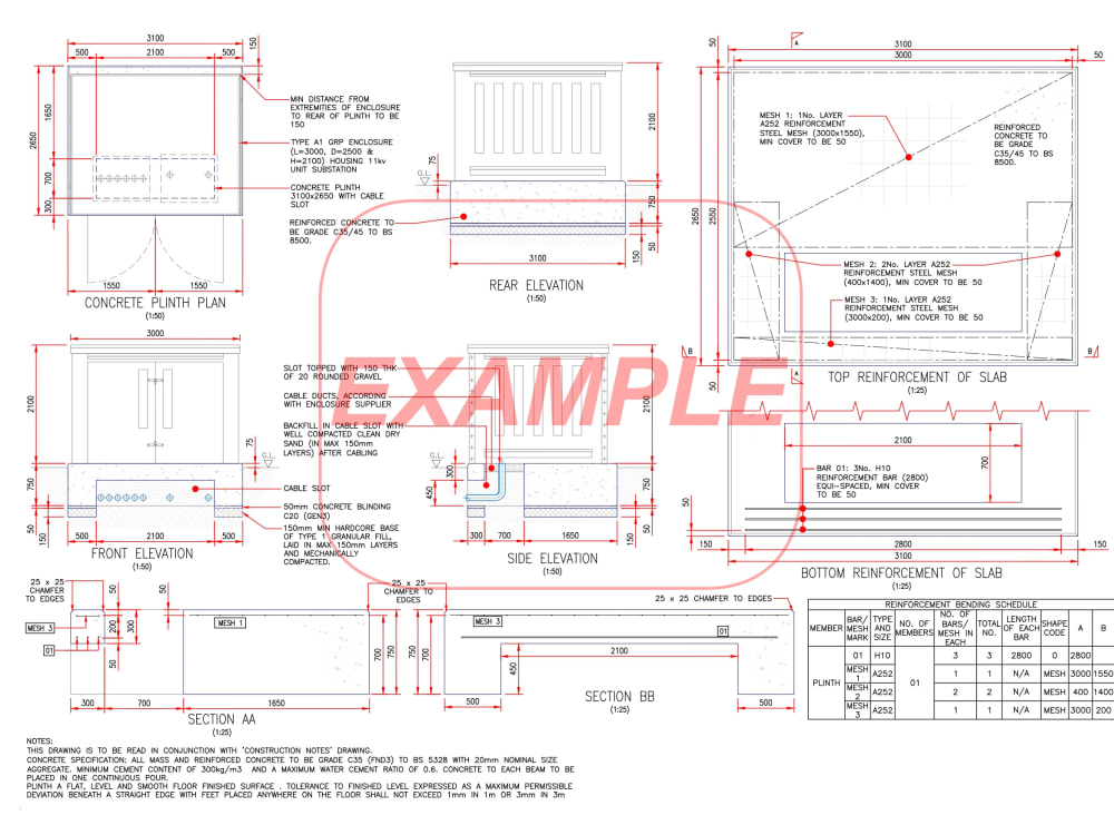 CLEAR AND DETAILED STANDARD 2D DRAWINGS BASED ON SPECIFIC REGULATIONS ...