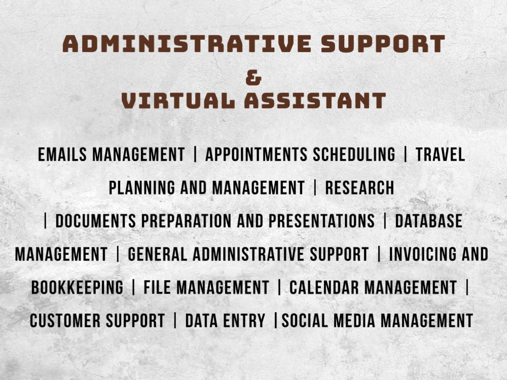 A professional administrative support virtual assistant for your ...