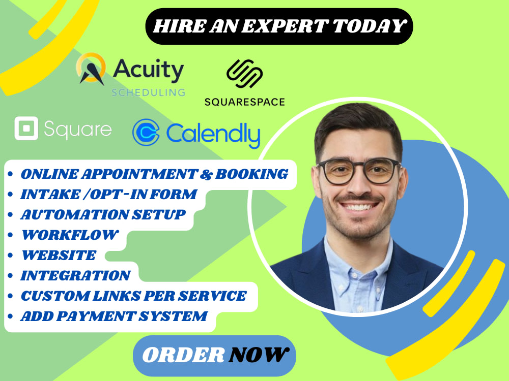 Acuity scheduling square booking appointment calendly | Upwork