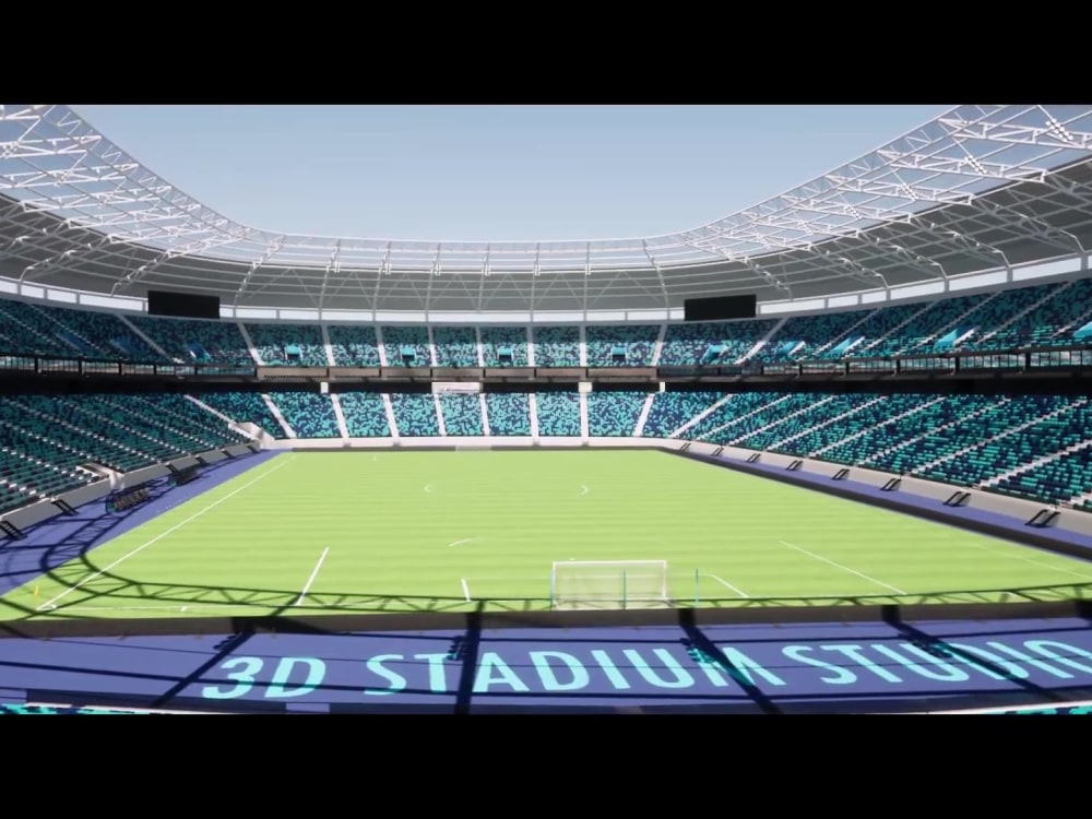 3d rendering of stadium, 3d staduim animation, gaming arena, spot ...