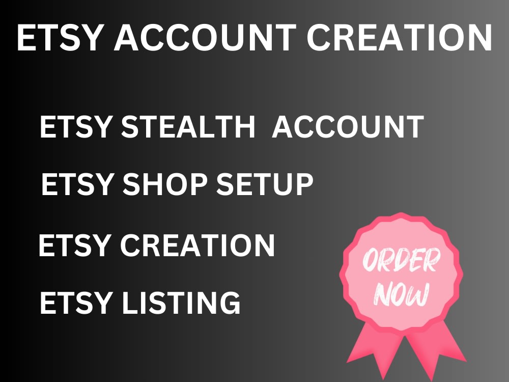 Etsy stealth account, etsy account creation, etsy shop setup | Upwork