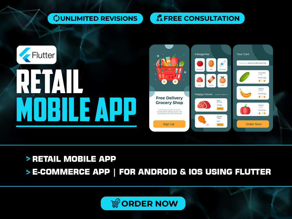 Retail Mobile App | E-Commerce App | For Android & iOS using Flutter ...