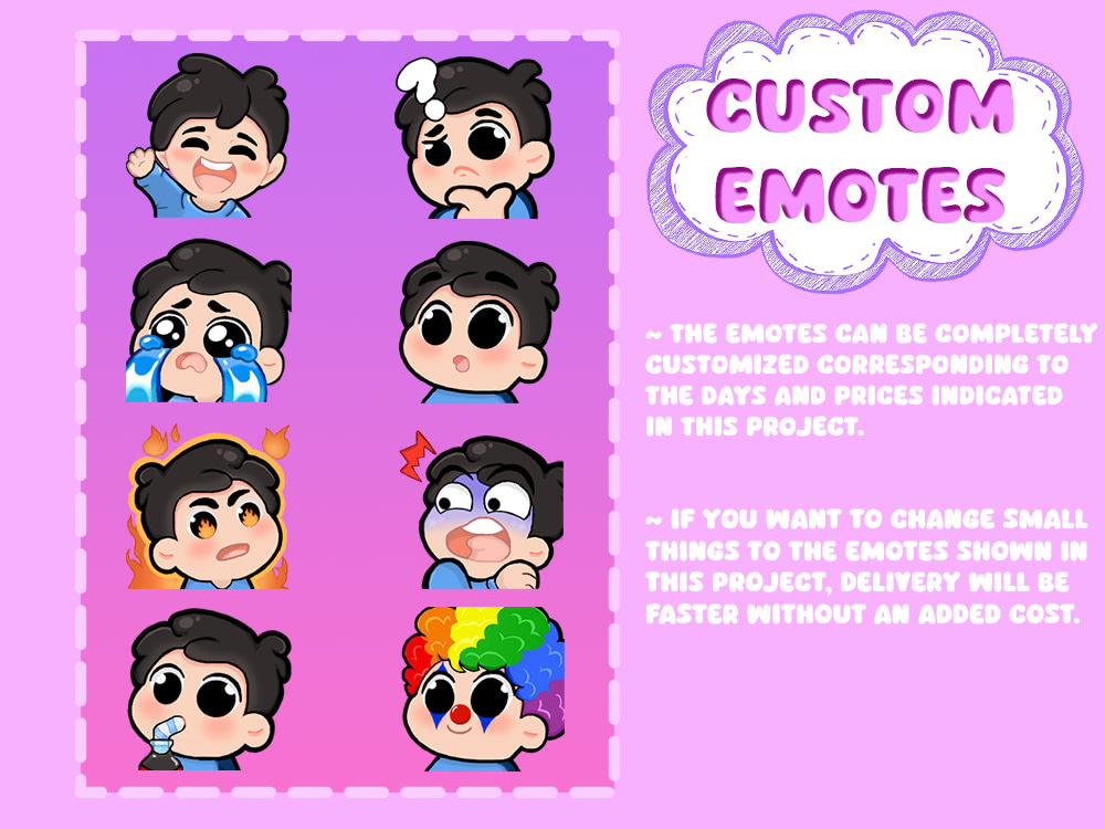 A pack of beautiful emotes for twitch/discord | Upwork