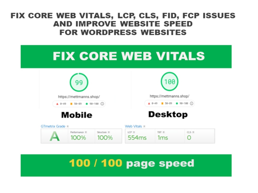 Core web vitals, lcp issues, cls issues fixed for wordpress | Upwork