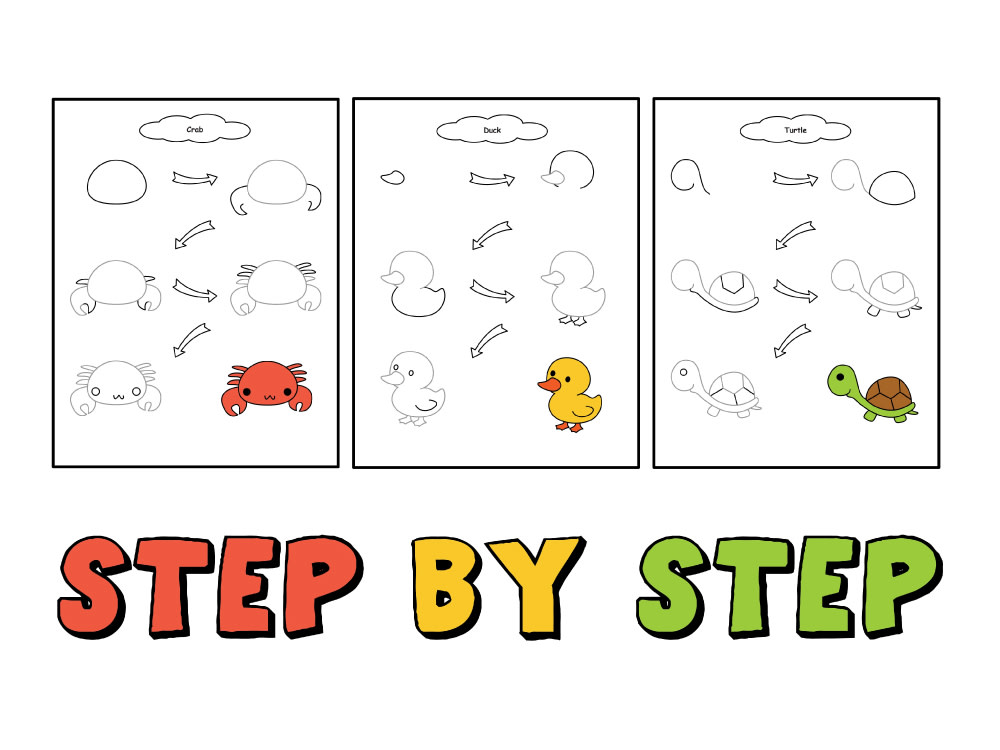 A cute line drawing with step by step hand drawn | Upwork