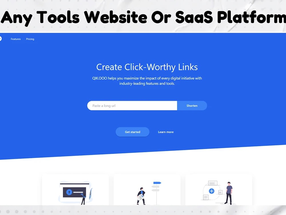 Bio links, URL shortener, qr code or saas pdf tools website | Upwork