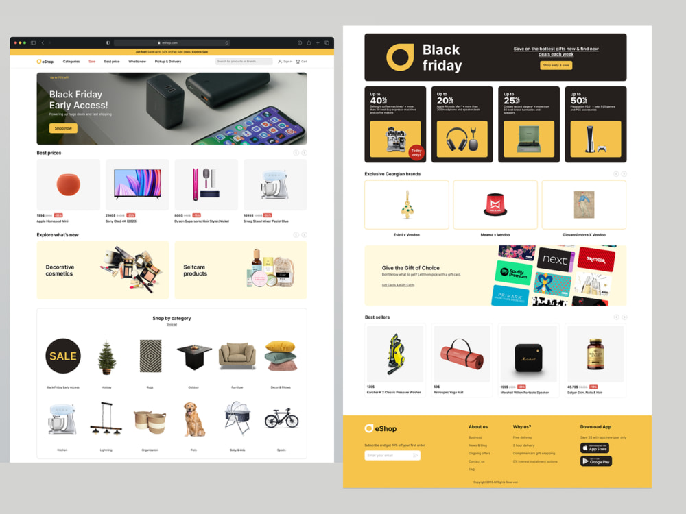 UX/UI design of E-commerce website | Upwork